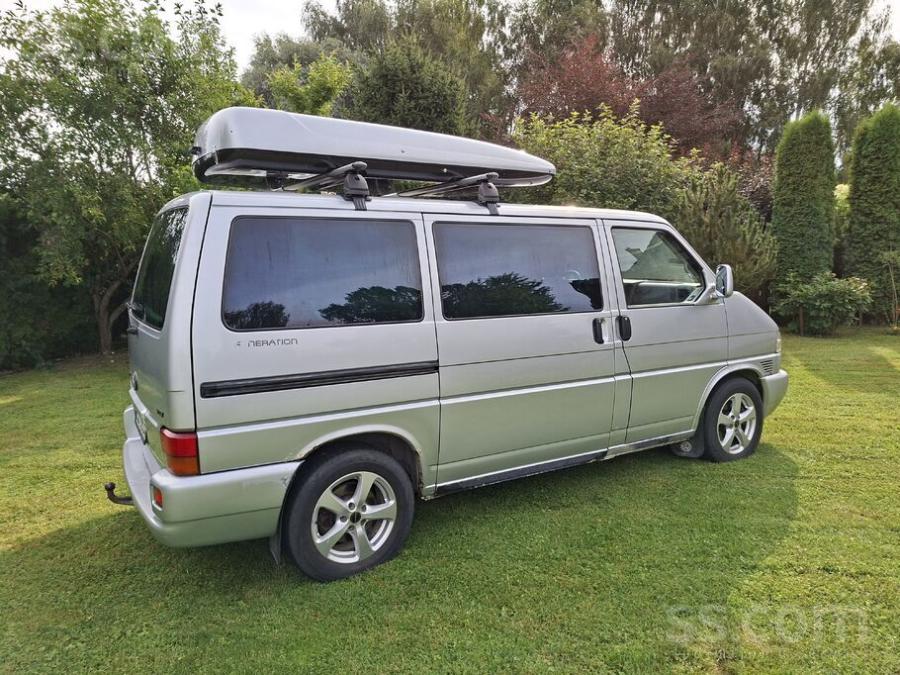 Grey Volkswagen Multivan 2001 in Riga, with an engine capacity of 2.50 L and mileage of 444 thousand km for 7200 €, photo 4 on AUTOMOTO.COM.LV