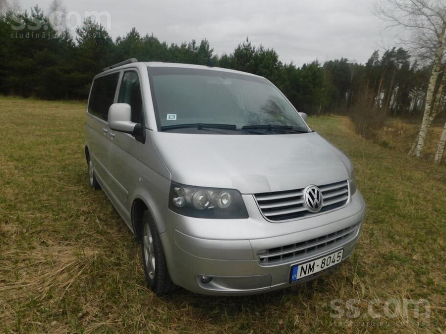 Pelēks Volkswagen Multivan 2004 Jelgava, ar dzinēja tilpumu 2.50 L un nobraukumu 315 tūkst. km par 7150 €, foto 2 vietnē AUTOMOTO.COM.LV