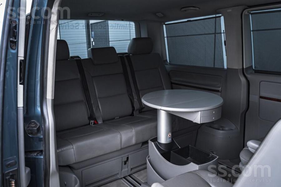 Grey Volkswagen Multivan 2006 in Riga, with an engine capacity of 2.50 L and mileage of 355 thousand km for 7950 €, photo 14 on AUTOMOTO.COM.LV