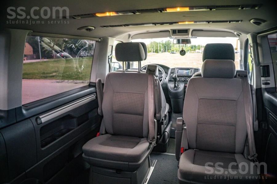 Grey Volkswagen Multivan 2010 in Riga, with an engine capacity of 2.00 L and mileage of 0 thousand km for 9990 €, photo 9 on AUTOMOTO.COM.LV