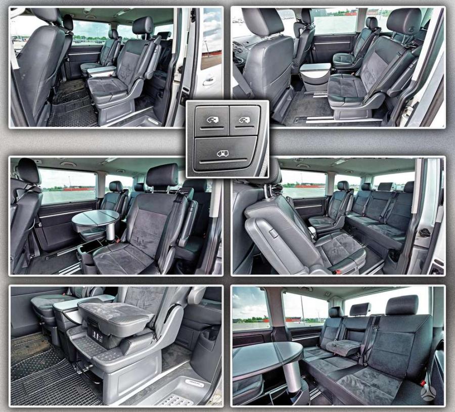 Pelēks Volkswagen Multivan 2014 Viļņa, ar dzinēja tilpumu 2.00 L un nobraukumu 260 tūkst. km par 18900 €, foto 30 vietnē AUTOMOTO.COM.LV