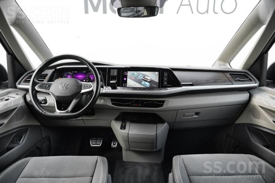 Grey Volkswagen Multivan 2023 in Riga, with an engine capacity of 1.40 L and mileage of 92 thousand km for 44950 €, photo 36 on AUTOMOTO.COM.LV