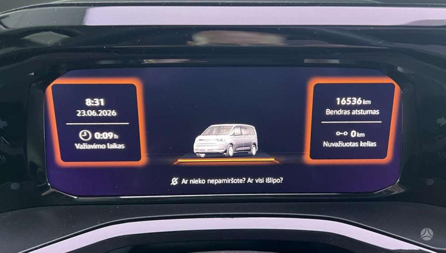 Pelēks Volkswagen Multivan 2025 Kauņa, ar dzinēja tilpumu 1.98 L un nobraukumu 17 tūkst. km par 66500 €, foto 7 vietnē AUTOMOTO.COM.LV