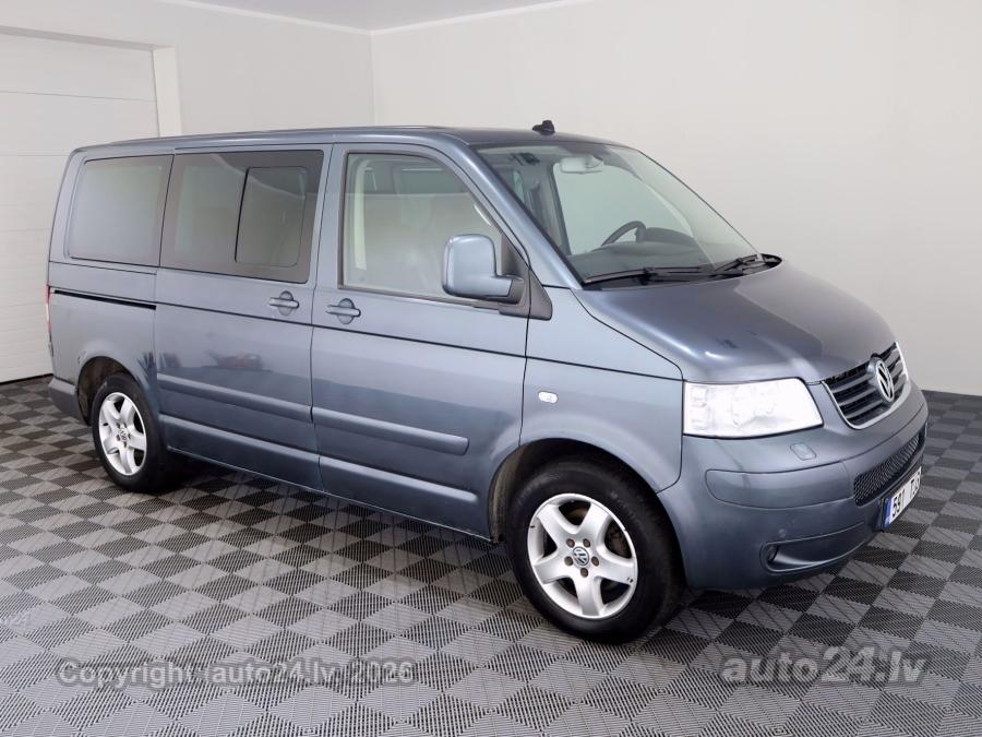 Grey Volkswagen Multivan 2007 in Tallinn, with an engine capacity of 2.50 L and mileage of 384 thousand km for 3199 €, photo 1 on AUTOMOTO.COM.LV