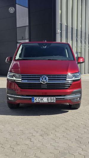 Red Volkswagen Multivan 2021 in Vilnius, with an engine capacity of 1.97 L and mileage of 151 thousand km for 35500 €, photo  on AUTOMOTO.COM.LV