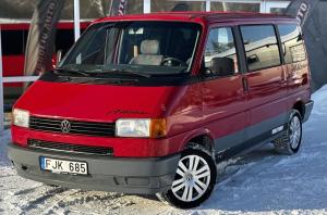 Red Volkswagen Multivan 1996 in Radviliskis, with an engine capacity of 2.40 L and mileage of 358 thousand km for 3650 €, photo  on AUTOMOTO.COM.LV