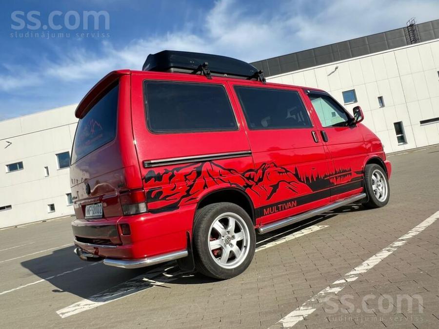 Sarkans Volkswagen Multivan 1997 Rēzekne, ar dzinēja tilpumu 2.50 L un nobraukumu 461 tūkst. km par 11000 €, foto 4 vietnē AUTOMOTO.COM.LV