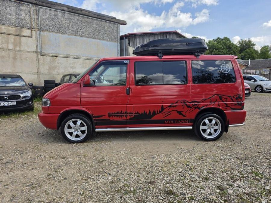 Red Volkswagen Multivan 1997 in Rezekne, with an engine capacity of 2.50 L and mileage of 0 thousand km for 5850 €, photo 1 on AUTOMOTO.COM.LV