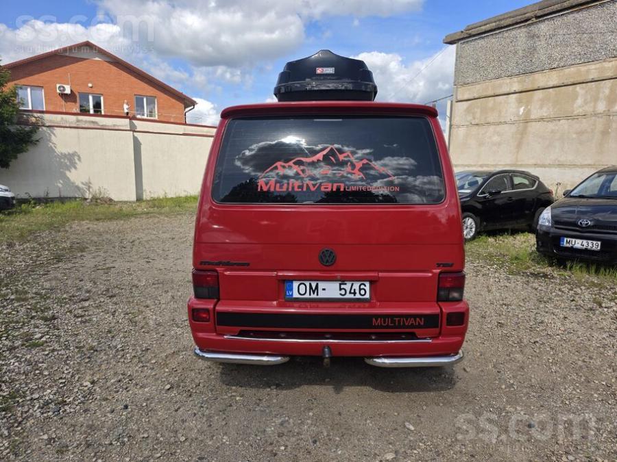 Red Volkswagen Multivan 1997 in Rezekne, with an engine capacity of 2.50 L and mileage of 0 thousand km for 5850 €, photo 8 on AUTOMOTO.COM.LV