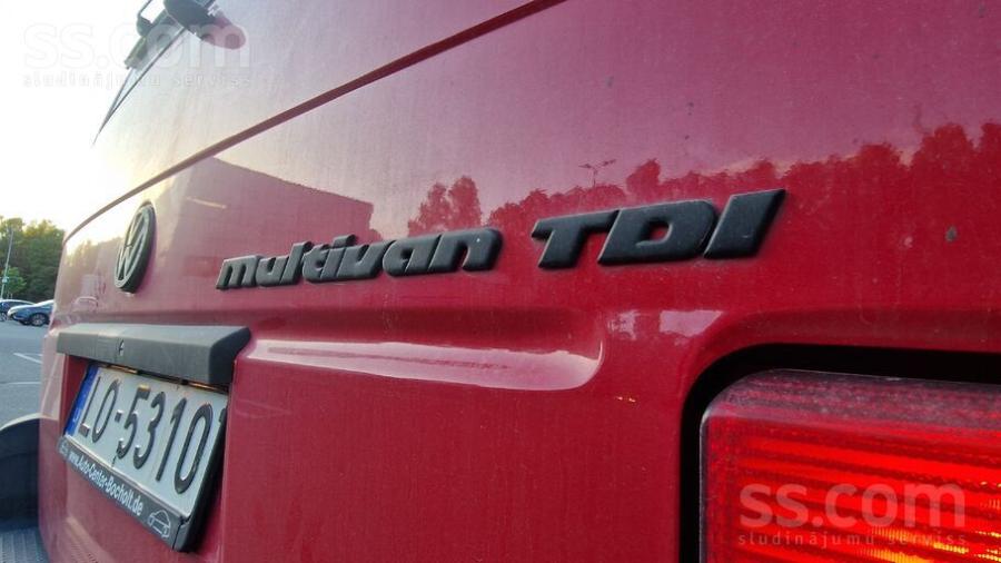 Red Volkswagen Multivan 1999 in Riga, with an engine capacity of 2.50 L and mileage of 0 thousand km for 2990 €, photo 15 on AUTOMOTO.COM.LV