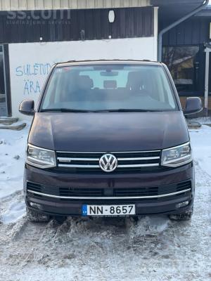 Red Volkswagen Multivan 2017 in Riga, with an engine capacity of 2.00 L and mileage of 95 thousand km for 34999 €, photo  on AUTOMOTO.COM.LV