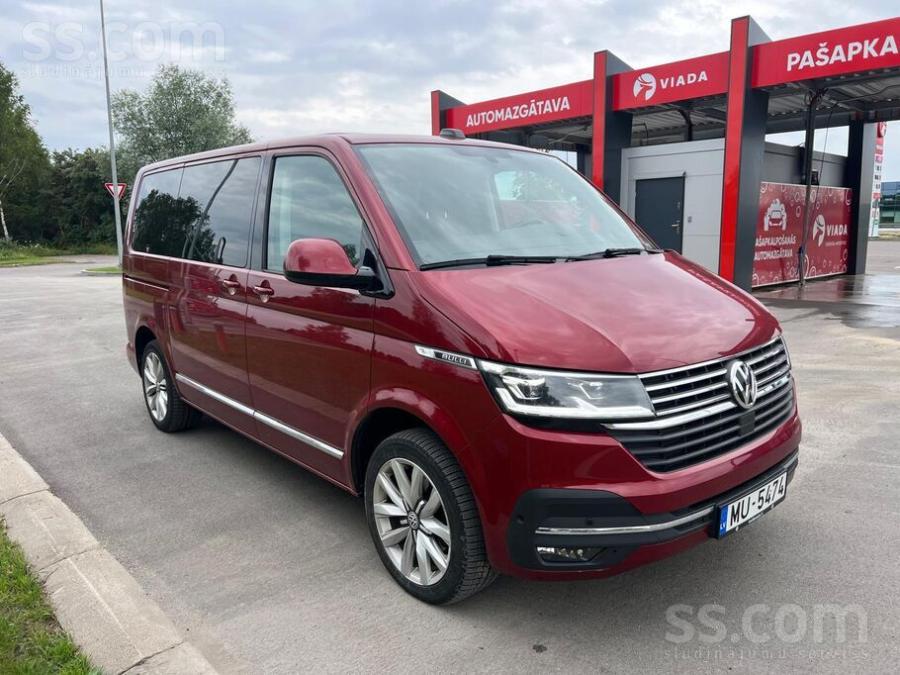 Red Volkswagen Multivan 2021 in Riga, with an engine capacity of 2.00 L and mileage of 105 thousand km for 39000 €, photo 3 on AUTOMOTO.COM.LV