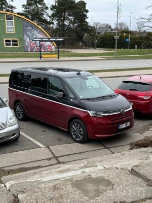 Red Volkswagen Multivan 2024 in Jurmala, with an engine capacity of 2.00 L and mileage of 35 thousand km for 53500 €, photo  on AUTOMOTO.COM.LV