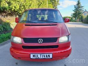 Sarkans Volkswagen Multivan 1997 Daugavpils, ar dzinēja tilpumu 1.90 L un nobraukumu 754 tūkst. km par 3500 €, foto  vietnē AUTOMOTO.COM.LV