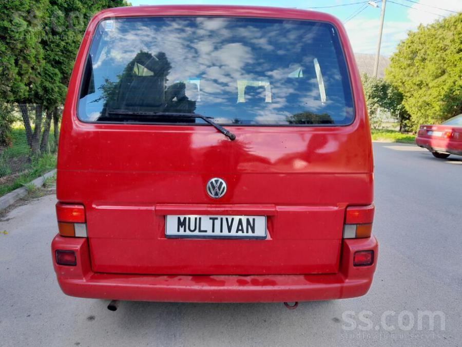 Sarkans Volkswagen Multivan 1997 Daugavpils, ar dzinēja tilpumu 1.90 L un nobraukumu 754 tūkst. km par 3500 €, foto 3 vietnē AUTOMOTO.COM.LV