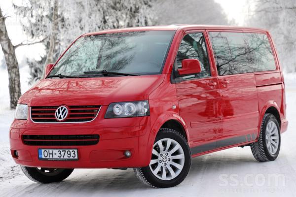 Sarkans Volkswagen Multivan 2004 Tukums, ar dzinēja tilpumu 2.50 L un nobraukumu 0 tūkst. km par 8990 €, foto 1 vietnē AUTOMOTO.COM.LV