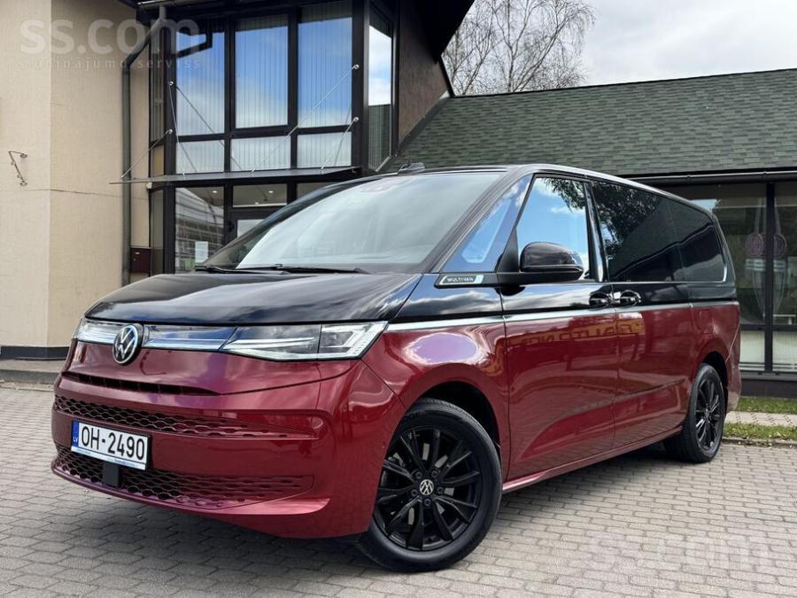 Red Volkswagen Multivan 2023 in Tukums, with an engine capacity of 2.00 L and mileage of 33 thousand km for 54950 €, photo 1 on AUTOMOTO.COM.LV