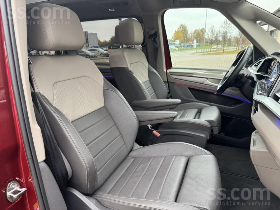 Red Volkswagen Multivan 2023 in Tukums, with an engine capacity of 2.00 L and mileage of 33 thousand km for 54950 €, photo 10 on AUTOMOTO.COM.LV