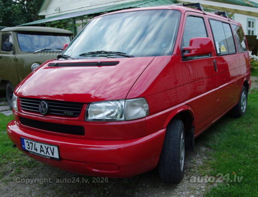 Sarkans Volkswagen Multivan 1997 Kuresāre, ar dzinēja tilpumu 2.50 L un nobraukumu 500 tūkst. km par 4900 €, foto 1 vietnē AUTOMOTO.COM.LV