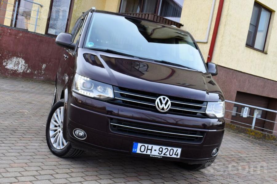 Violet Volkswagen Multivan 2013 in Riga, with an engine capacity of 2.00 L and mileage of 206 thousand km for 18790 €, photo 3 on AUTOMOTO.COM.LV