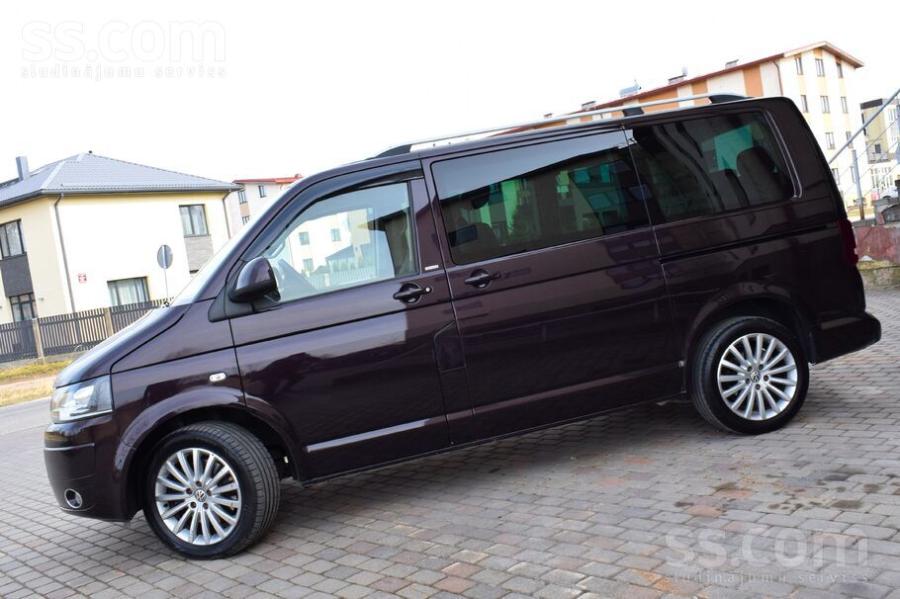 Violet Volkswagen Multivan 2013 in Riga, with an engine capacity of 2.00 L and mileage of 206 thousand km for 18790 €, photo 5 on AUTOMOTO.COM.LV
