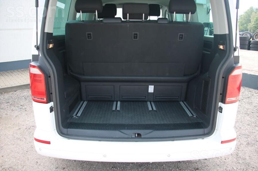 White Volkswagen Multivan 2016 in Tukums, with an engine capacity of 2.00 L and mileage of 243 thousand km for 19568 €, photo 16 on AUTOMOTO.COM.LV