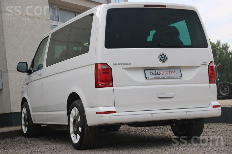 White Volkswagen Multivan 2016 in Tukums, with an engine capacity of 2.00 L and mileage of 243 thousand km for 19568 €, photo 28 on AUTOMOTO.COM.LV