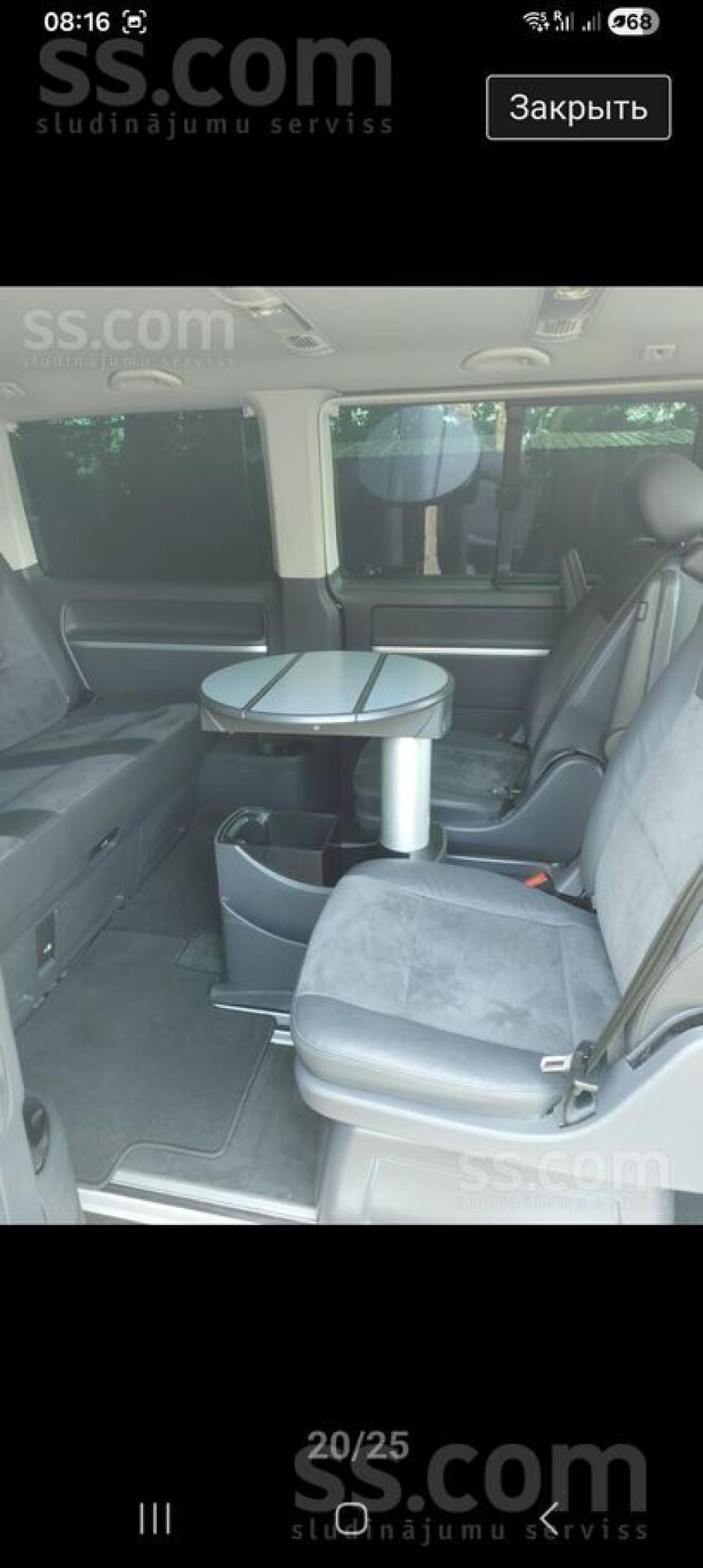 Balts Volkswagen Multivan 2014 Ventspils, ar dzinēja tilpumu 2.00 L un nobraukumu 355 tūkst. km par 16000 €, foto 8 vietnē AUTOMOTO.COM.LV