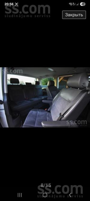 Balts Volkswagen Multivan 2014 Ventspils, ar dzinēja tilpumu 2.00 L un nobraukumu 355 tūkst. km par 16000 €, foto 10 vietnē AUTOMOTO.COM.LV