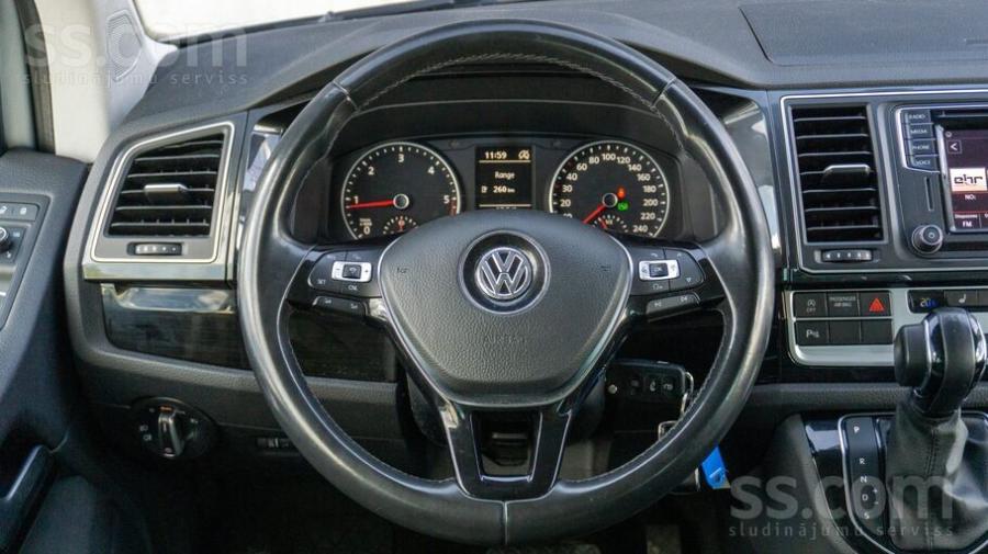 White Volkswagen Multivan 2017 in Riga, with an engine capacity of 2.00 L and mileage of 166 thousand km for 21990 €, photo 15 on AUTOMOTO.COM.LV