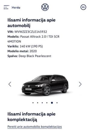 Black Volkswagen Passat Alltrack 2020 in Vilnius, with an engine capacity of 2.00 L and mileage of 134 thousand km for 22990 €, photo 14 on AUTOMOTO.COM.LV