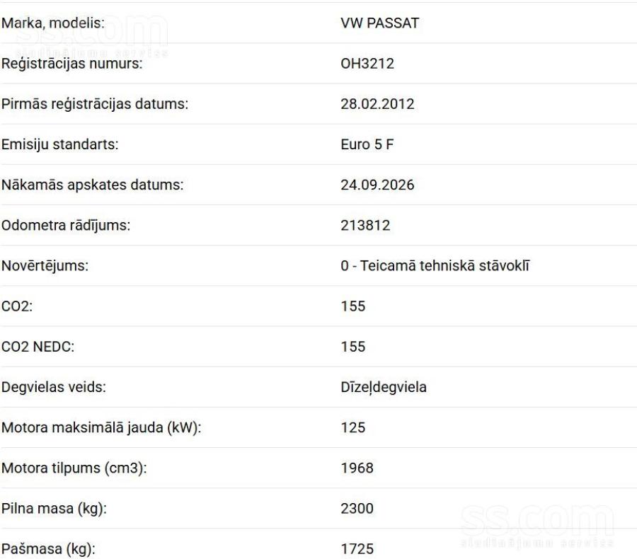 Серый Фольксваген Пассат Альтрак 2012 в Лиепая, объемом двигателя 2.00 л и пробегом 214 тыс. км за 10000 €, фото 22 на AUTOMOTO.COM.LV