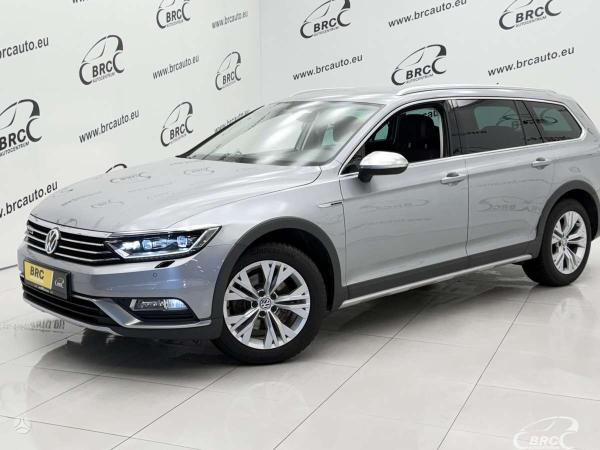 Grey Volkswagen Passat Alltrack 2018 in Vilnius, with an engine capacity of 1.98 L and mileage of 115 thousand km for 16900 €, photo 1 on AUTOMOTO.COM.LV