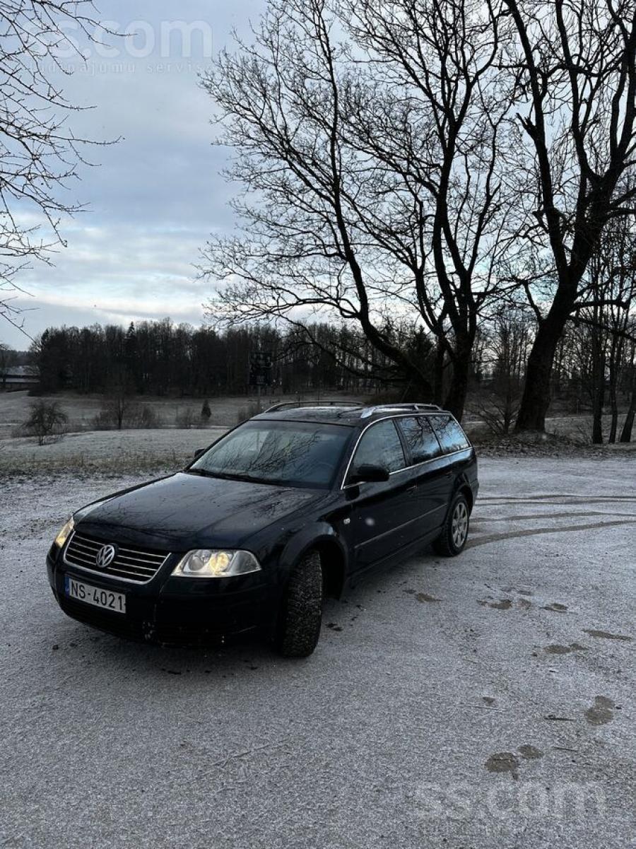 Black Volkswagen Passat B5 2003 in Cesis, with an engine capacity of 1.90 L and mileage of 321 thousand km for 1700 €, photo 1 on AUTOMOTO.COM.LV