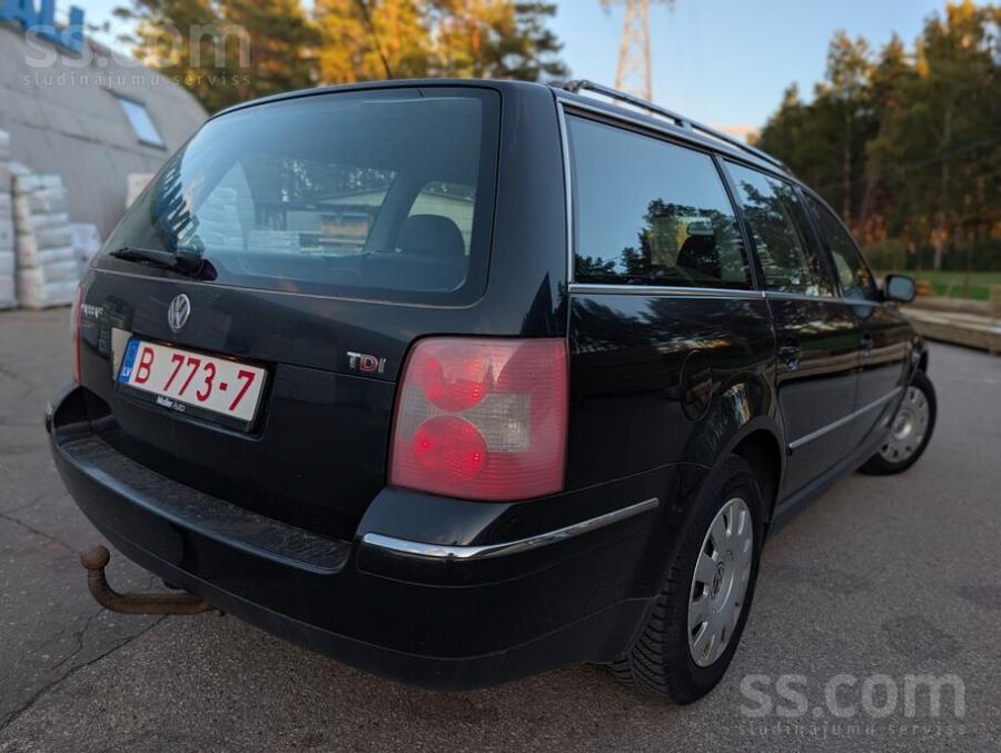 Черный Фольксваген Пассат Б5 2002 в Юрмала, объемом двигателя 1.90 л и пробегом 414 тыс. км за 1990 €, фото 9 на AUTOMOTO.COM.LV