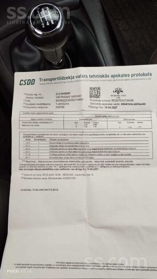 Melns Volkswagen Passat B5 2005 Madona, ar dzinēja tilpumu 1.90 L un nobraukumu 330 tūkst. km par 450 €, foto 8 vietnē AUTOMOTO.COM.LV