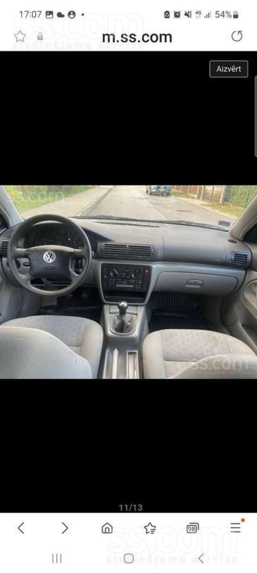 Blue Volkswagen Passat B5 2000 in Riga, with an engine capacity of 1.90 L and mileage of 441 thousand km for 1450 €, photo 3 on AUTOMOTO.COM.LV