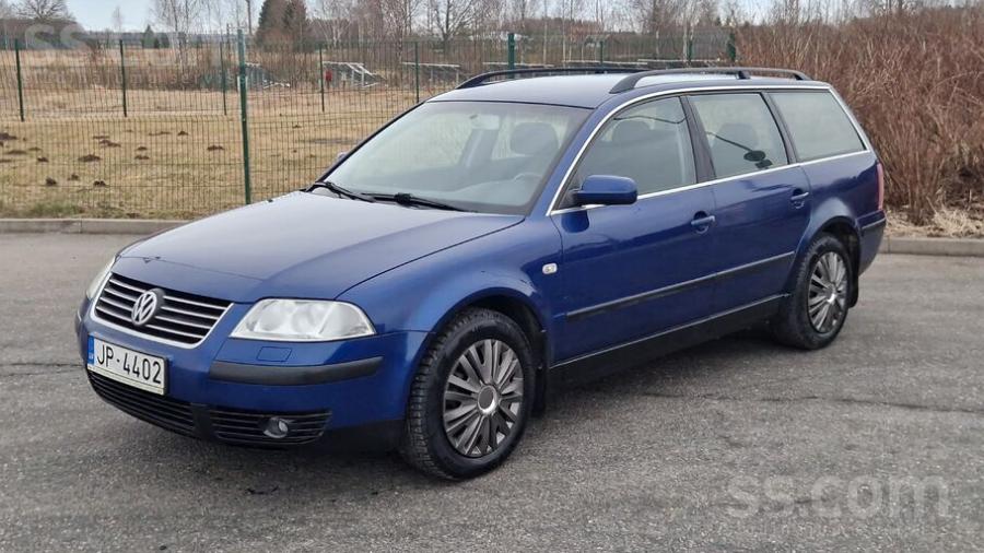 Blue Volkswagen Passat B5 2001 in Riga, with an engine capacity of 1.90 L and mileage of 0 thousand km for 1450 €, photo 3 on AUTOMOTO.COM.LV