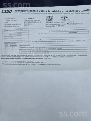 Синий Фольксваген Пассат Б5 2001 в Рига, объемом двигателя 1.90 л и пробегом 476 тыс. км за 1750 €, фото 10 на AUTOMOTO.COM.LV