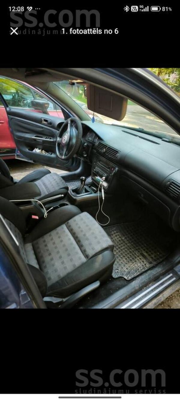 Blue Volkswagen Passat B5 2002 in Riga, with an engine capacity of 1.90 L and mileage of 580 thousand km for 800 €, photo 3 on AUTOMOTO.COM.LV
