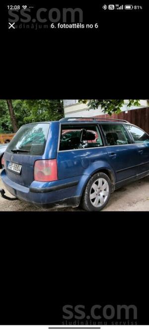 Синий Фольксваген Пассат Б5 2002 в Рига, объемом двигателя 1.90 л и пробегом 580 тыс. км за 800 €, фото 4 на AUTOMOTO.COM.LV