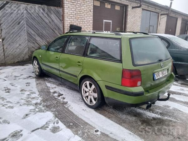Green Volkswagen Passat B5 1999 in Aluksne, with an engine capacity of 1.90 L and mileage of 605 thousand km for 1030 €, photo 6 on AUTOMOTO.COM.LV