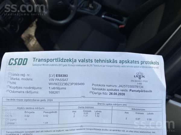Серый Фольксваген Пассат Б5 2003 в Елгава, объемом двигателя 2.00 л и пробегом 168 тыс. км за 1150 €, фото 7 на AUTOMOTO.COM.LV