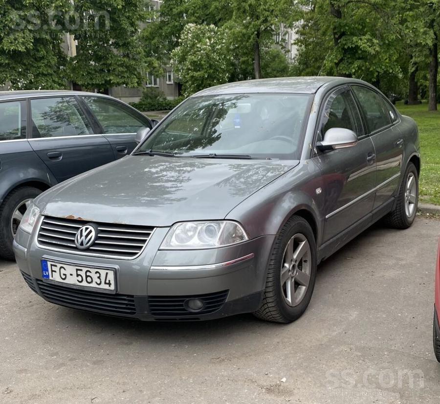 Серый Фольксваген Пассат Б5 2004 в Рига, объемом двигателя 1.90 л и пробегом 393 тыс. км за 450 €, фото 1 на AUTOMOTO.COM.LV