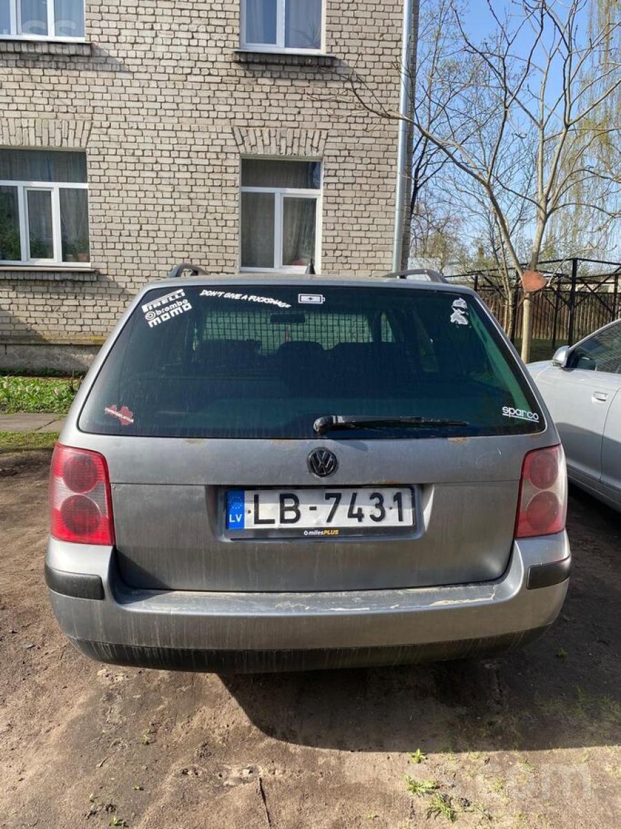 Pelēks Volkswagen Passat B5 2003 Rīga, ar dzinēja tilpumu 1.90 L un nobraukumu 0 tūkst. km par 1000 €, foto 6 vietnē AUTOMOTO.COM.LV