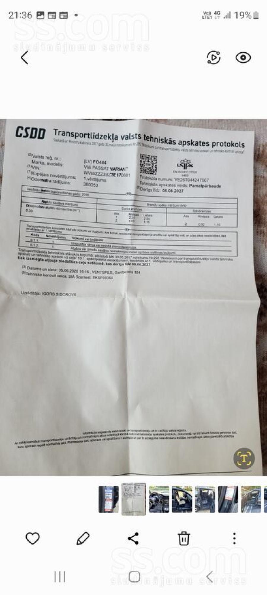 Серый Фольксваген Пассат Б5 2003 в Вентспилс, объемом двигателя 1.90 л и пробегом 380 тыс. км за 1450 €, фото 16 на AUTOMOTO.COM.LV