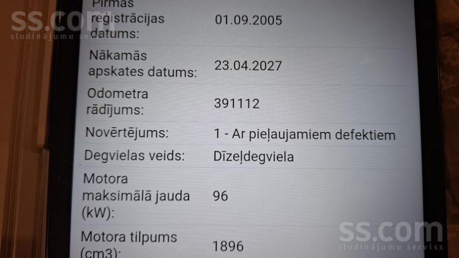 Серый Фольксваген Пассат Б5 2005 в Даугавпилс, объемом двигателя 1.90 л и пробегом 391 тыс. км за 998 €, фото 23 на AUTOMOTO.COM.LV