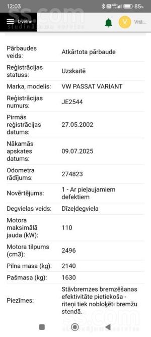 Фольксваген Пассат Б5 2002 в Рига, объемом двигателя 2.50 л и пробегом 286 тыс. км за 990 €, фото 8 на AUTOMOTO.COM.LV