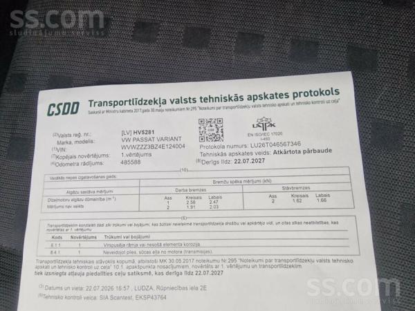 Volkswagen Passat B5 2003 Ludza, ar dzinēja tilpumu 1.90 L un nobraukumu 416 tūkst. km par 1700 €, foto 7 vietnē AUTOMOTO.COM.LV
