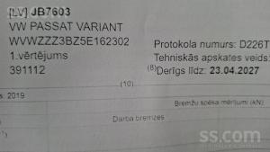 Фольксваген Пассат Б5 2005 в Даугавпилс, объемом двигателя 1.90 л и пробегом 391 тыс. км за 930 €, фото 6 на AUTOMOTO.COM.LV